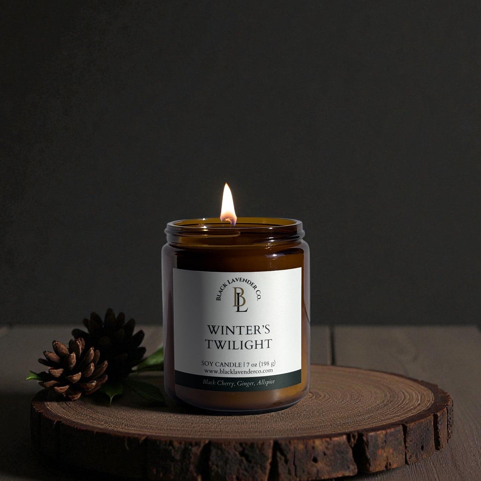 Winter's Twilight Candle - Holiday Collection – Black Lavender Co LLC